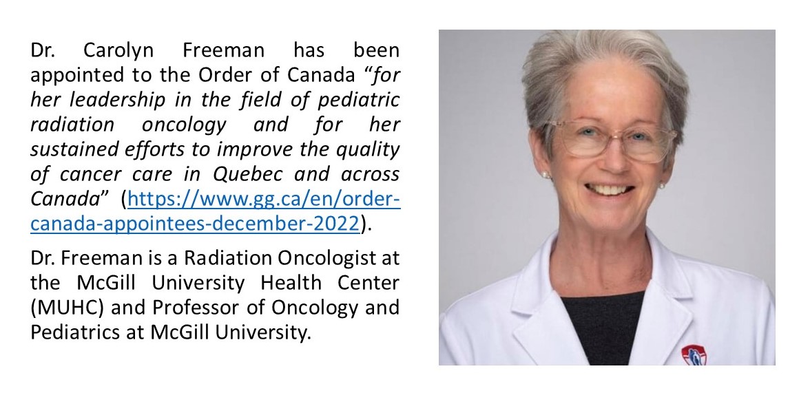 McGill Sarcoma | Congratulations Dr. Freeman!
